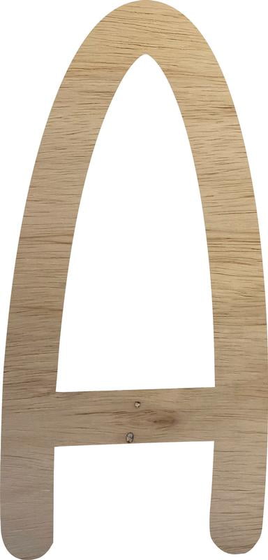 Wooden Letter A Craft Blank, Unpainted 5'' Tall Alphabet Letter, DIY ...