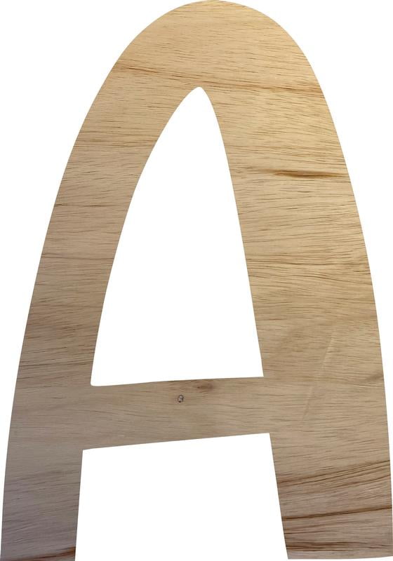 Wooden Letter (A) Unfinished Craft, 18'' Tall Alphabet Wood Letter DIY ...