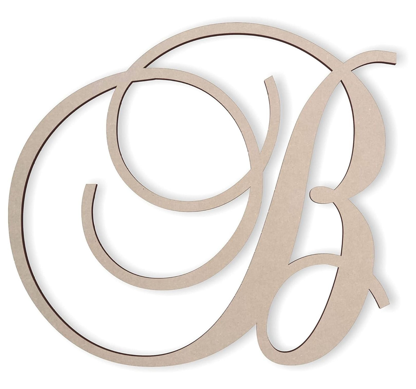 Wooden Letter B, Wooden Wall Hanging, Large Wooden Letters, Cursive ...