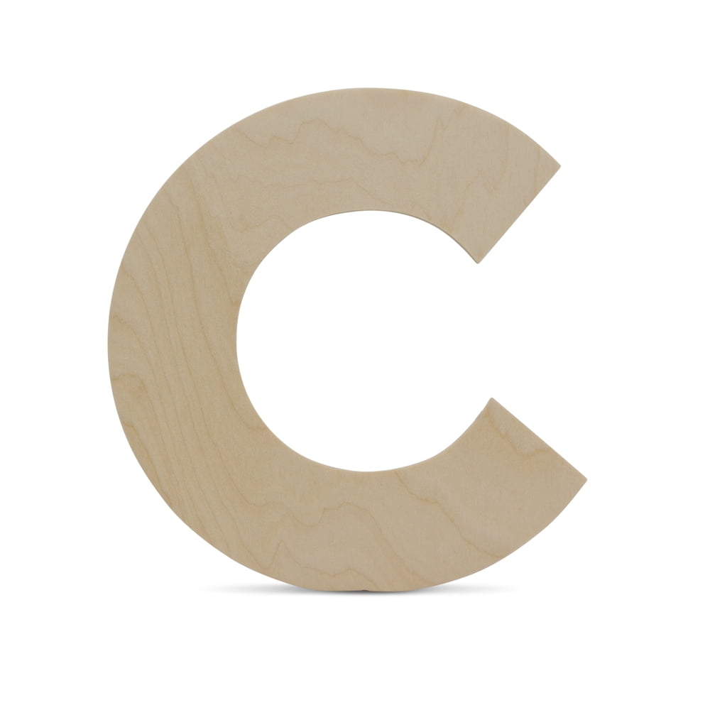 Wooden Letter C Cutouts 12", Pack of 3 Wooden Letters for Wall Decor ...