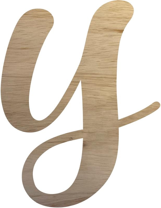 Wooden Letter Craft Alphabet Y, Unfinished 5'' Small Wood Letter Décor ...