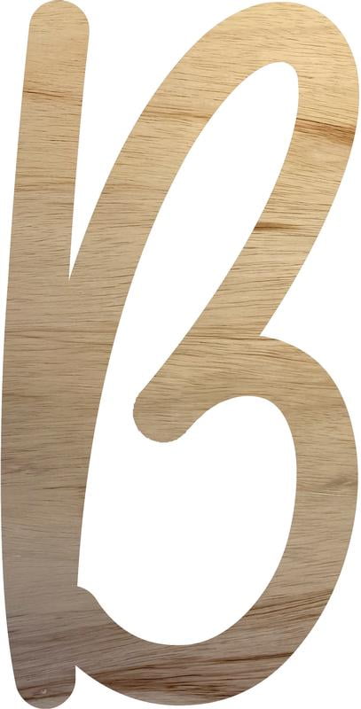 Wooden Letter Craft B Shape, Paintable 18'' Tall Wood Alphabet DIY ...