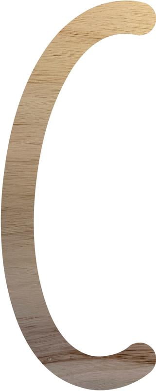 Wooden Letter Craft C Shape, Paintable 10'' Tall Wood Alphabet DIY ...