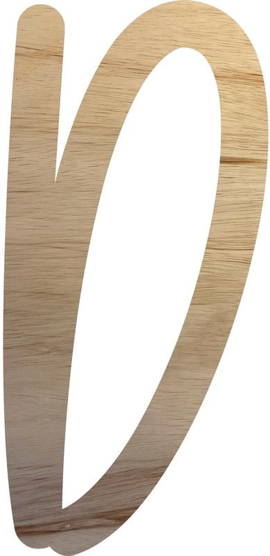 Wooden Letter Craft D Shape, Paintable 8'' Tall Wood Alphabet DIY ...