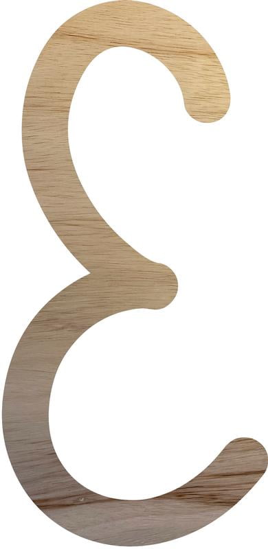 Wooden Letter Craft E Shape, Paintable 4'' Tall Wood Alphabet DIY ...