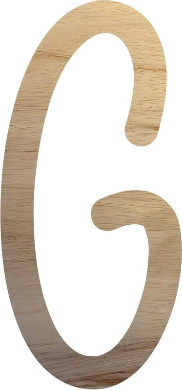 Wooden Letter Craft G Shape, Paintable 5'' Tall Wood Alphabet DIY ...