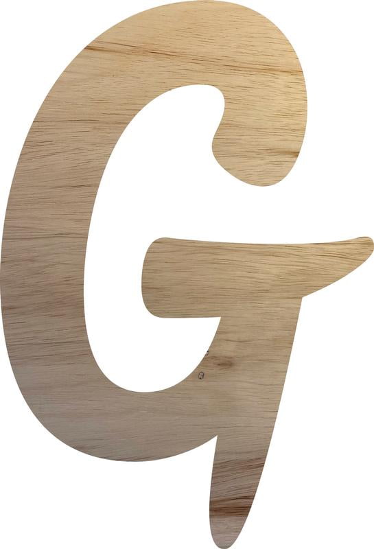 Wooden Letter Craft G, Unpainted 5'' Tall Alphabet Wood Letter, DIY ...