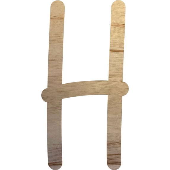 Wooden Letter Craft H Shape, Paintable 3'' Tall Wood Alphabet DIY ...