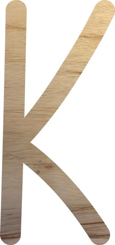 Wooden Letter Craft K Shape, Paintable 20'' Tall Wood Alphabet DIY ...
