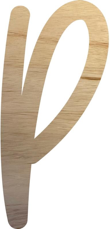Wooden Letter Craft P Shape, Paintable 6'' Tall Wood Alphabet DIY ...
