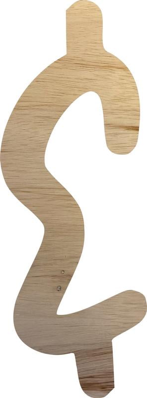 Wooden Letter & Craft Project, 5'' Tall Small Unfinished Wood Alphabet ...