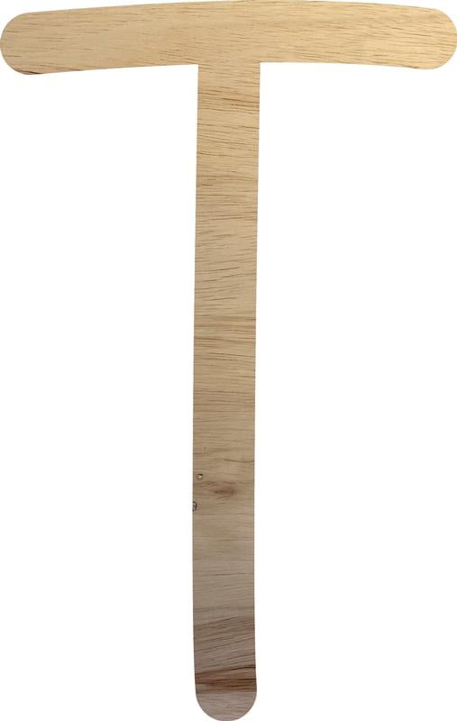 Wooden Letter Craft T Shape, Paintable 6'' Tall Wood Alphabet DIY ...