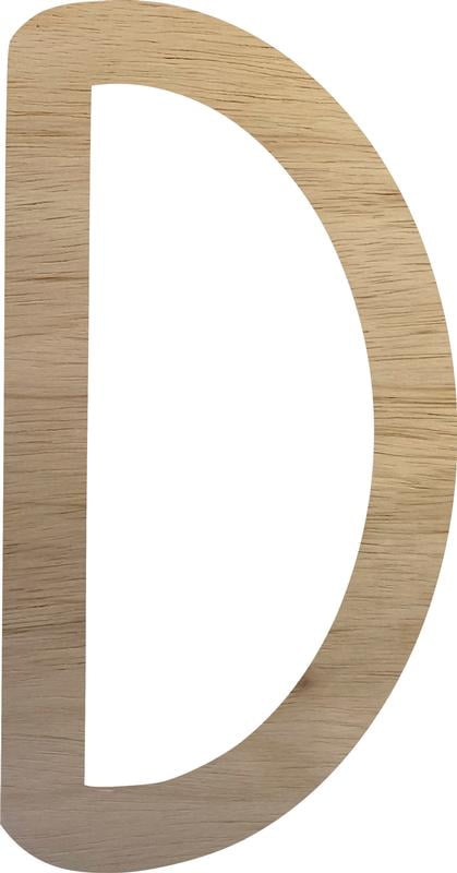 Wooden Letter D Craft Blank, Unpainted 5'' Tall Alphabet Letter, DIY ...
