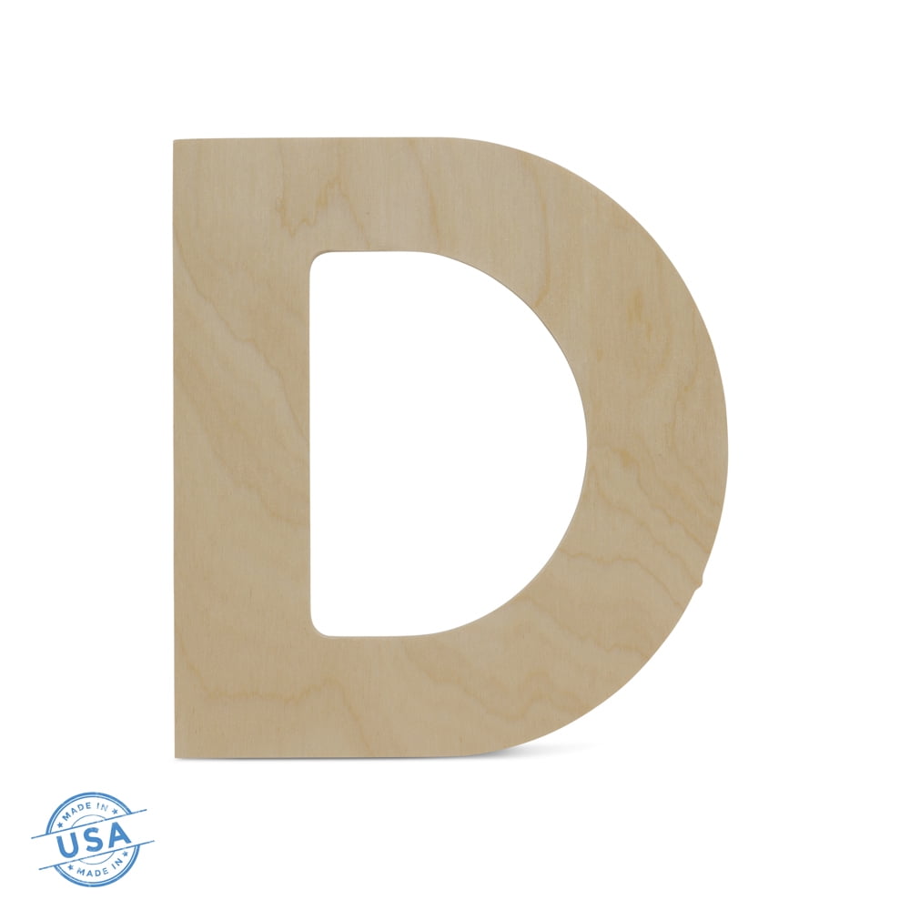 Wooden Letter D Cutouts 12", Pack of 5 Wooden Letters for Wall Decor ...