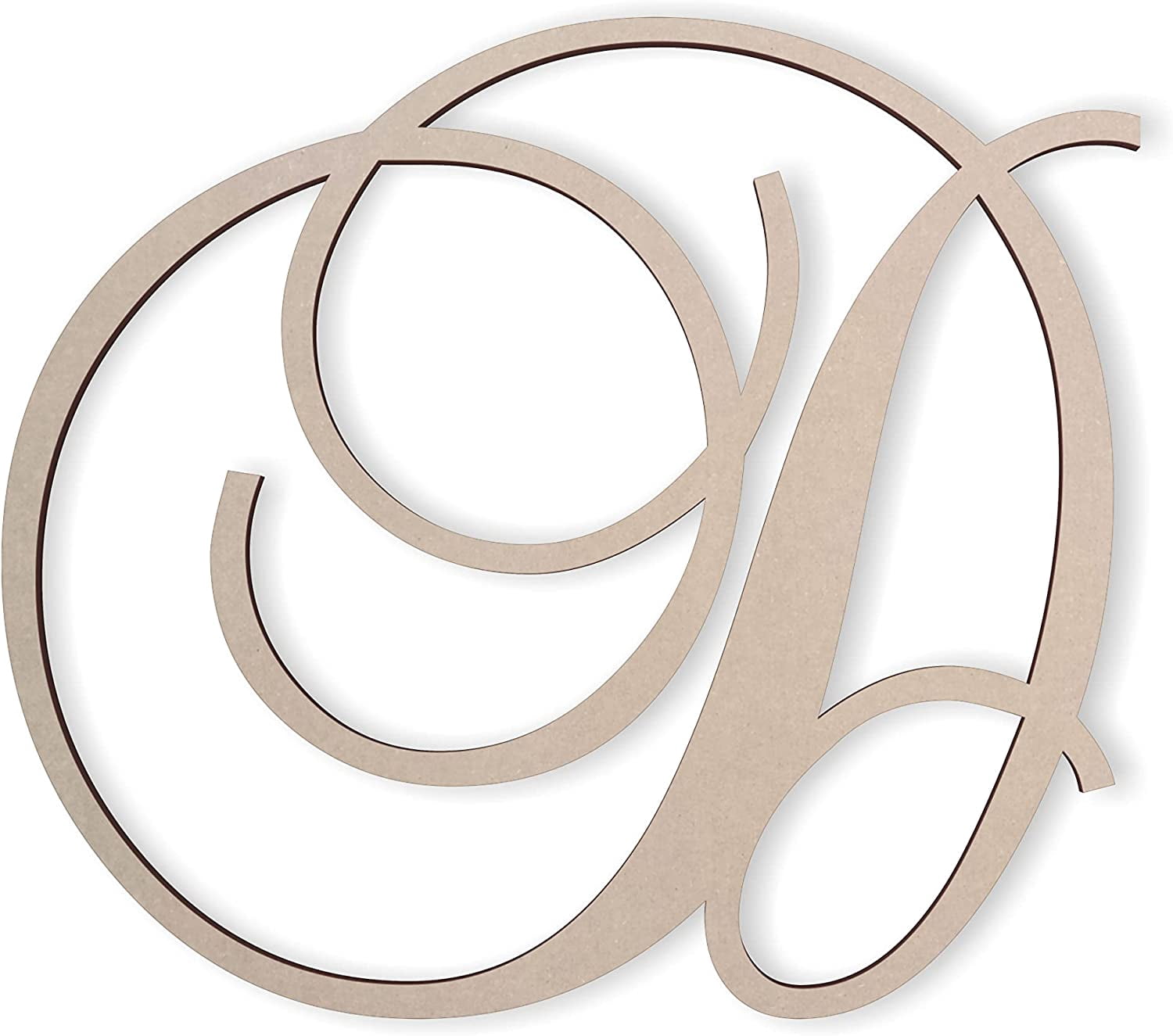 Wooden Letter D, Wooden Wall Hanging, Large Wooden Letters, Cursive ...