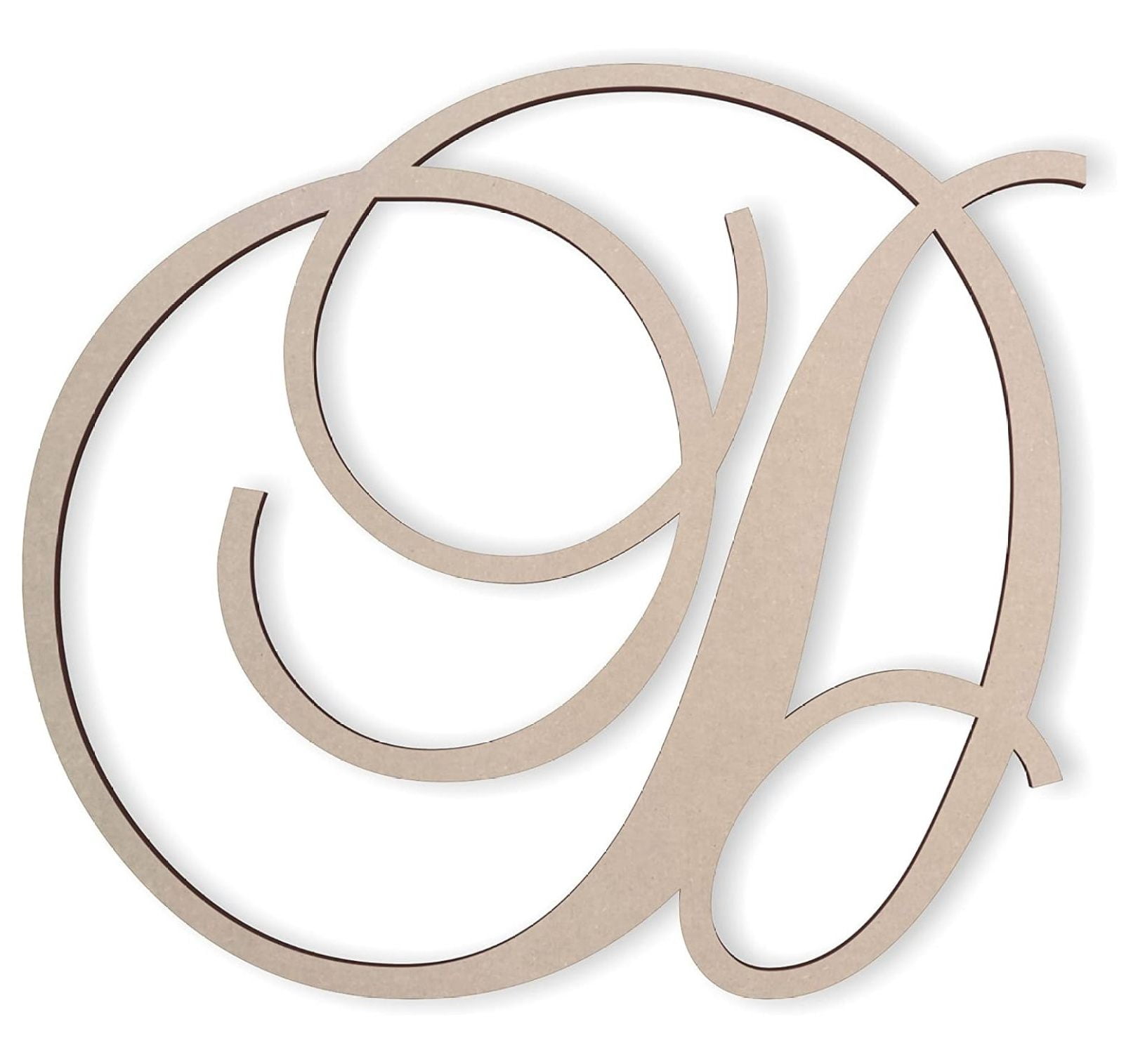 Wooden Letter D, Wooden Wall Hanging, Large Wooden Letters, Cursive ...