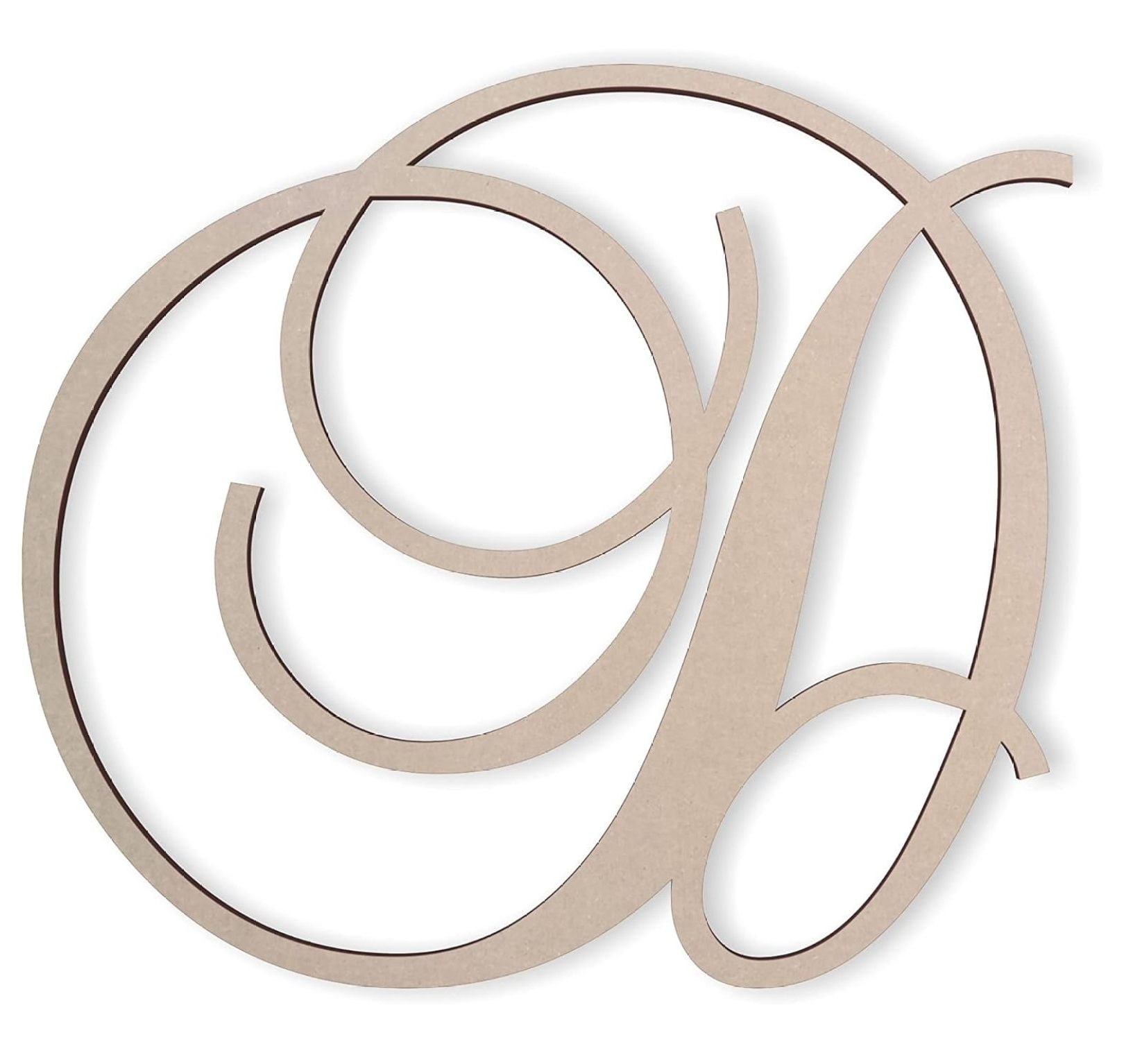 Wooden Letter D, Wooden Wall Hanging, Large Wooden Letters, Cursive ...