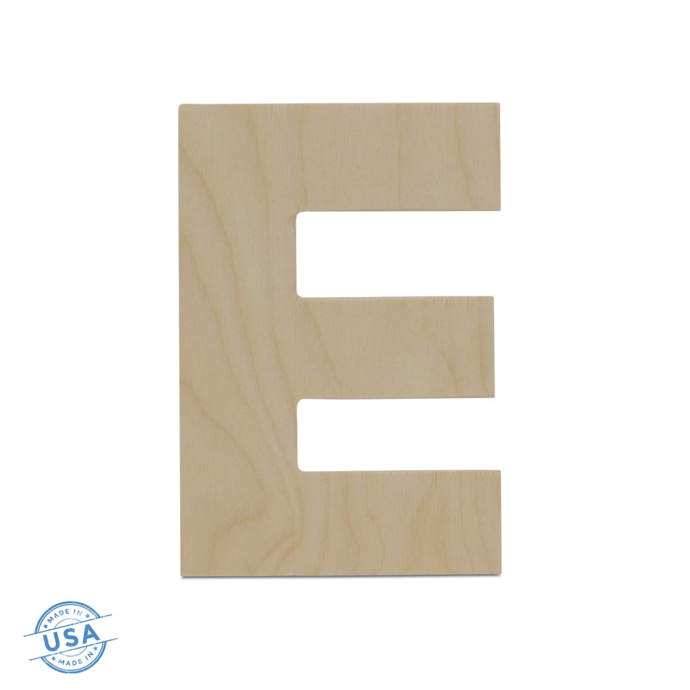Wooden Letter E Cutouts 8", Pack of 3 Wooden Letters for Wall Decor ...