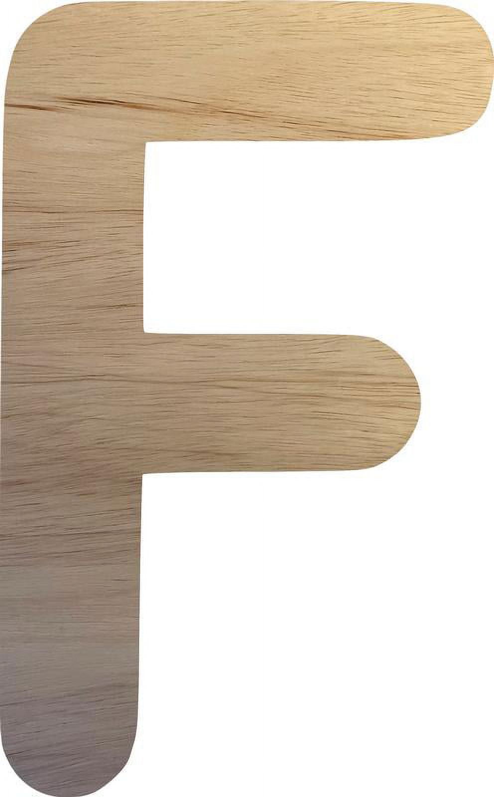 Wooden Letter F, Blank Craft Paintable 6'' Wall Hanging Wood Alphabet ...