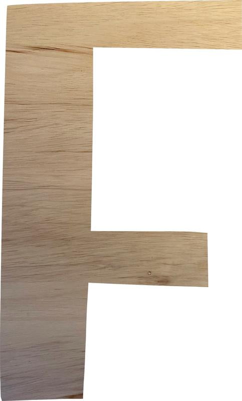 Wooden Letter (F) Unfinished Craft, 6'' Tall Alphabet Wood Letter DIY ...