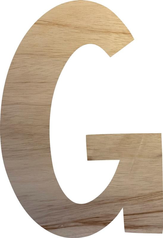 Wooden Letter (G) Unfinished Craft, 5'' Tall Alphabet Wood Letter DIY ...