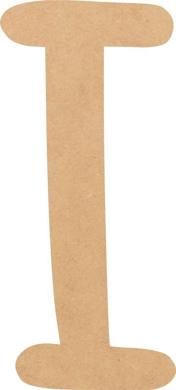 Wooden Letter (I) Unfinished Craft, 15'' Tall Paintable DIY, Script ...