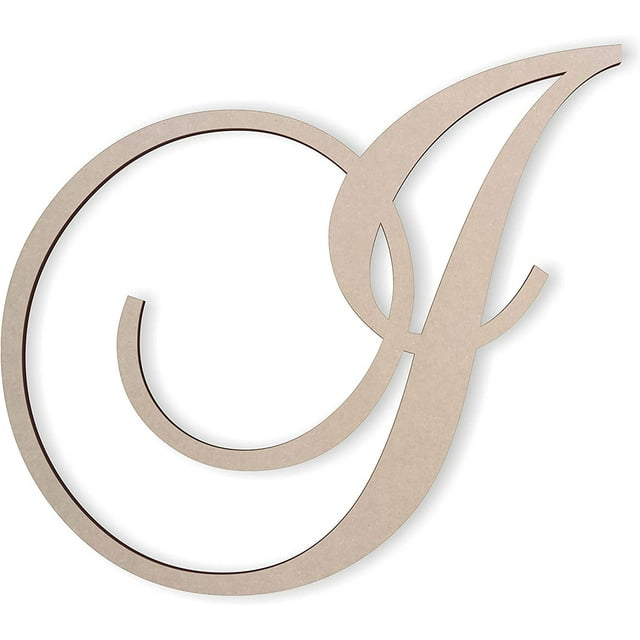 Wooden Letter I, Wooden Wall Hanging, Large Wooden Letters, Cursive ...