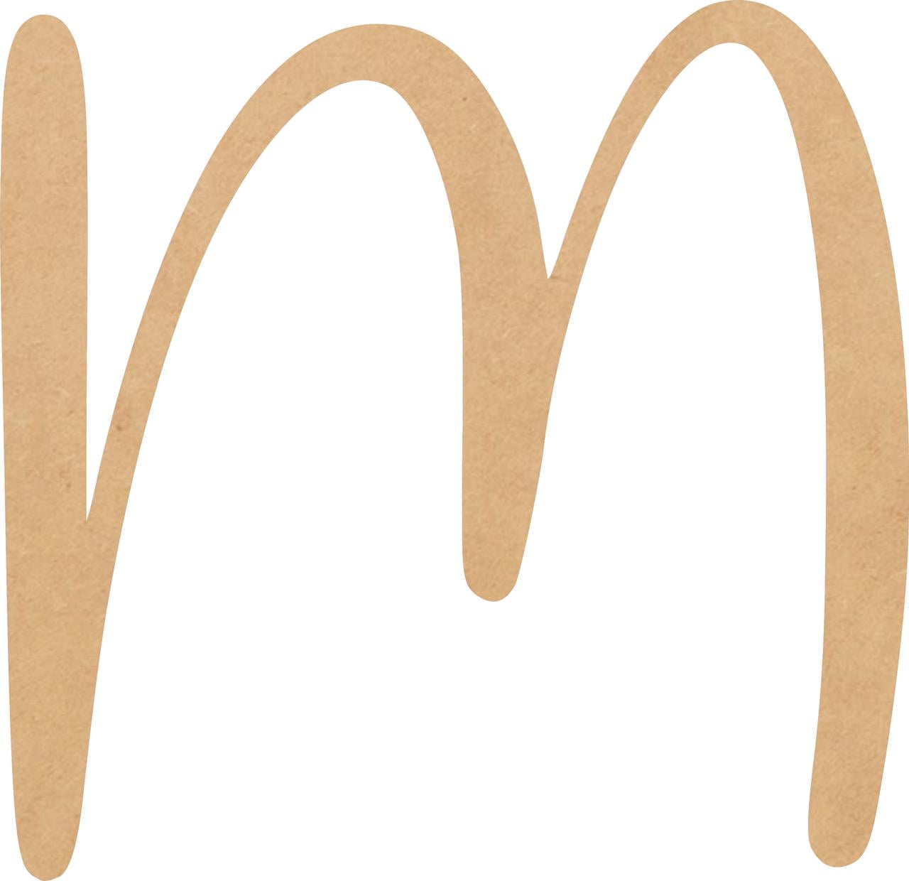 Wooden Letter M, Blank Craft, Paintable 6'' MDF Wood DIY, Snowy ...