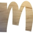 Wooden Letter (M) Unfinished Craft, 6'' Tall Alphabet Wood Letter DIY ...