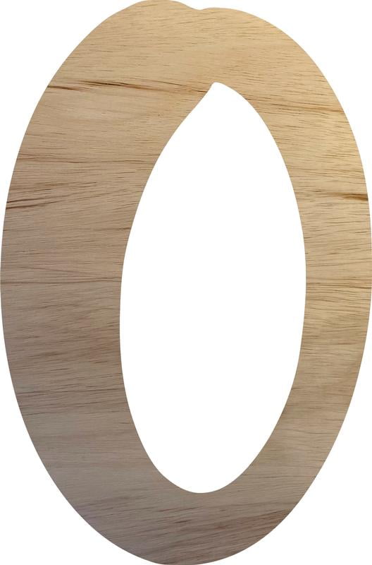 Wooden Letter (O) Unfinished Craft, 12'' Tall Alphabet Wood Letter DIY ...