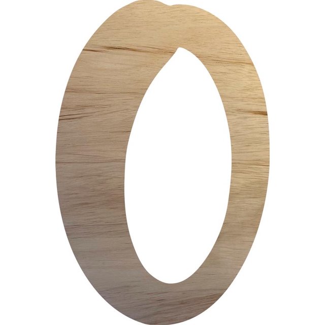 Wooden Letter (O) Unfinished Craft, 6'' Tall Alphabet Wood Letter DIY ...