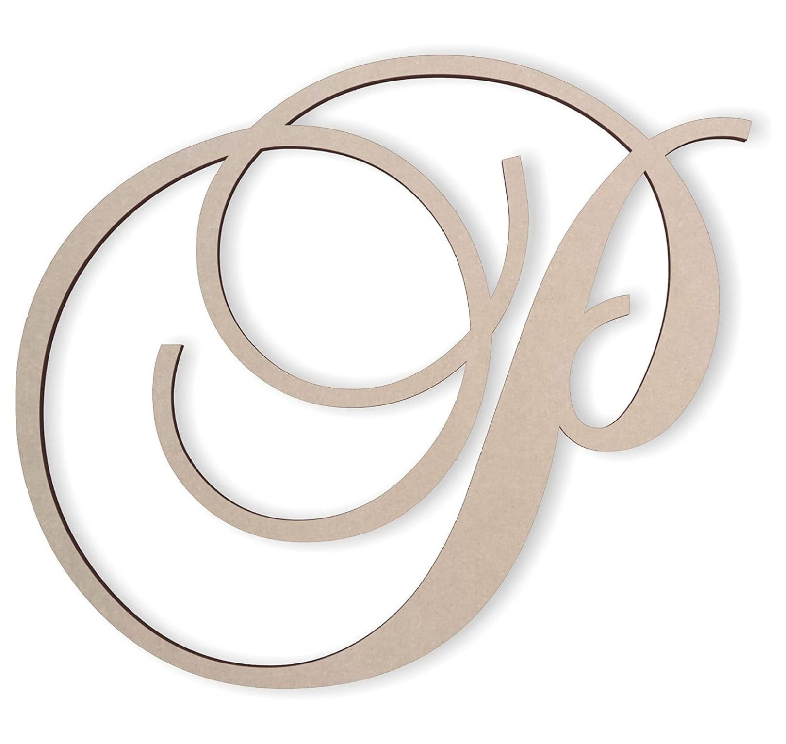 Wooden Letter P, Wooden Wall Hanging, Large Wooden Letters, Cursive ...