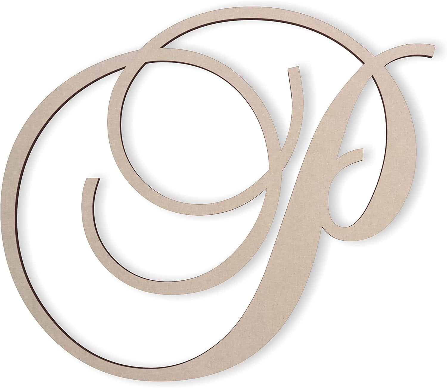 Wooden Letter P, Wooden Wall Hanging, Large Wooden Letters, Cursive ...