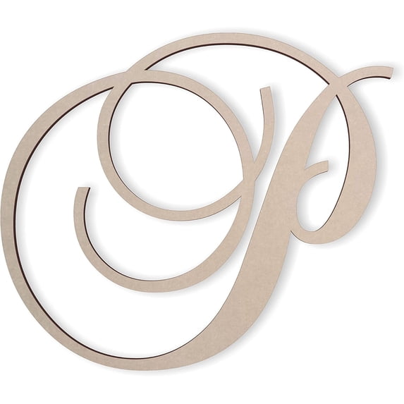 Wooden Letter P, Wooden Wall Hanging, Large Wooden Letters, Cursive ...