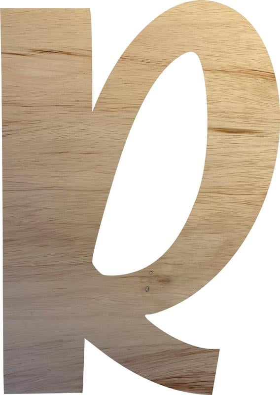 Wooden Letter (R) Unfinished Craft, 6'' Tall Alphabet Wood Letter DIY ...