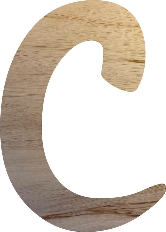 Wooden Letter Small C, Unfinished 16'' Tall Craft Alphabet Wood Letter ...