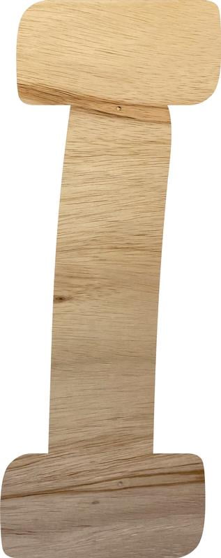 Wooden Letter Small I, Unfinished 6'' Tall Craft Alphabet Wood Letter ...