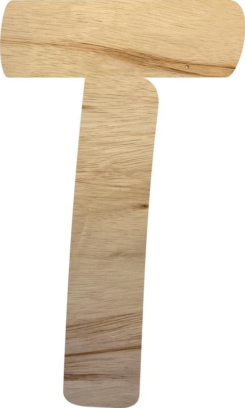 Wooden Letter Small T, Unfinished 16'' Tall Craft Alphabet Wood Letter ...