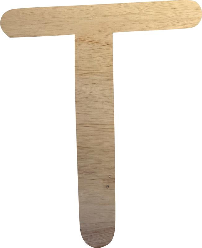 Wooden Letter T Craft Project, 5'' Tall Small Unfinished Wood Alphabet ...