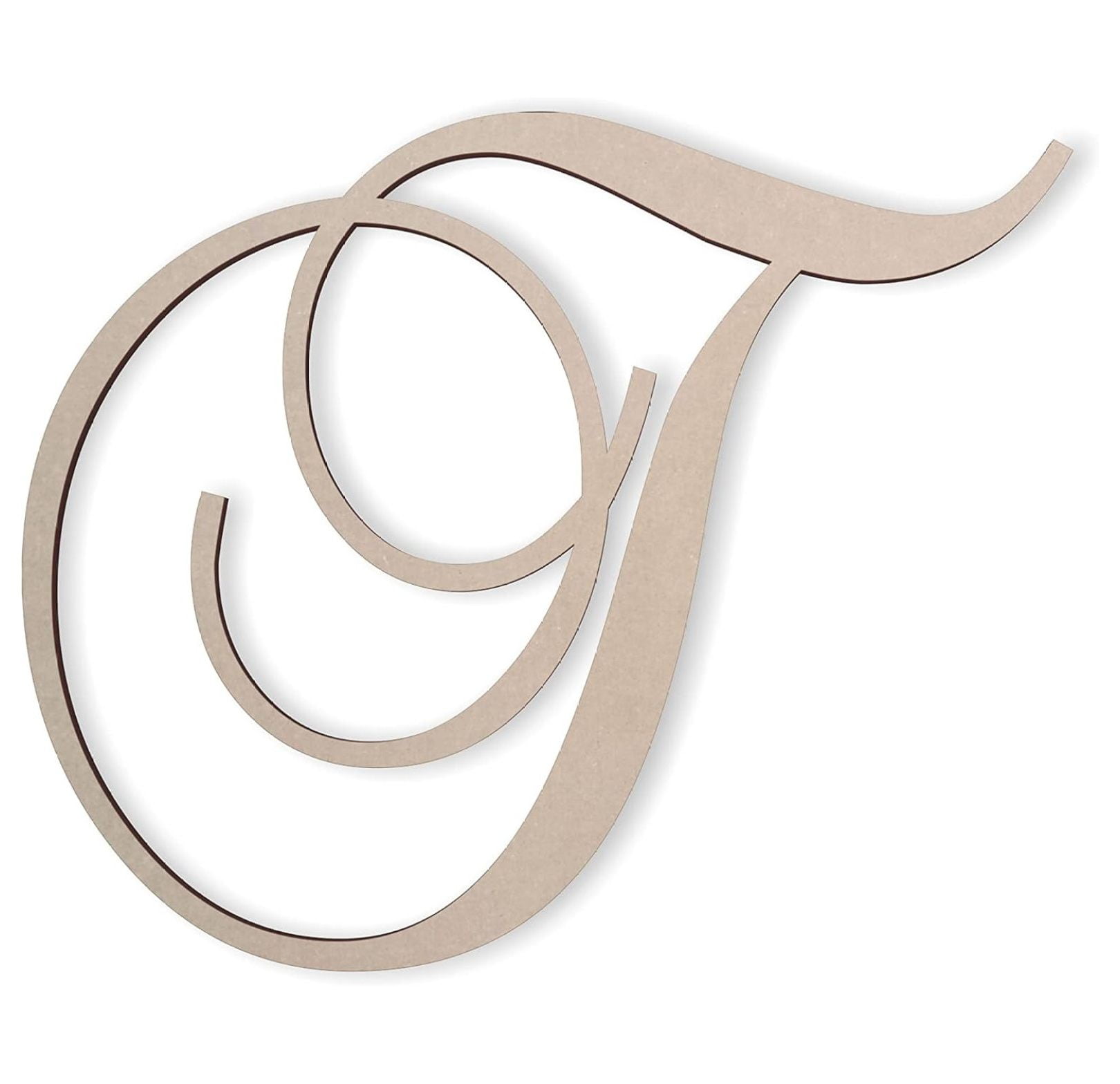 Wooden Letter T, Wooden Wall Hanging, Large Wooden Letters, Cursive ...