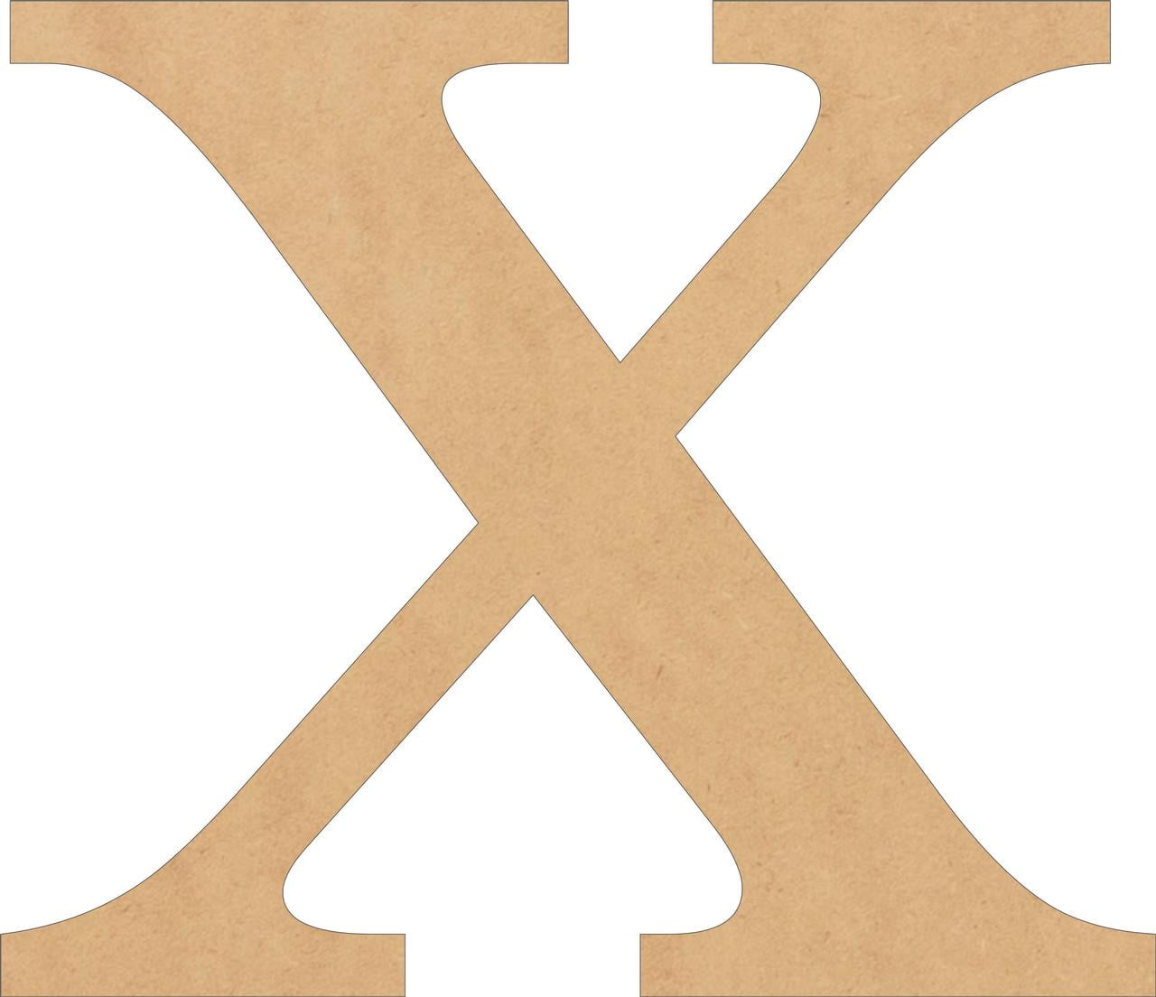 Wooden Letter Times, Unfinished 16'' Tall Alphabet X, Blank Wall Craft ...