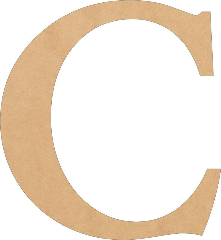 Wooden Letter Times, Unfinished 8'' Tall Alphabet C, Blank Wall Craft ...