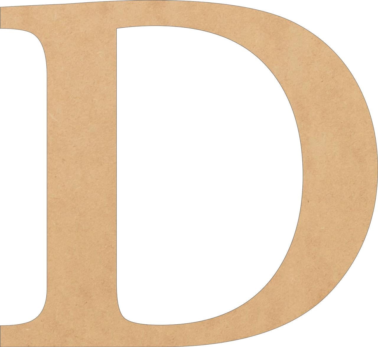 Wooden Letter Times, Unfinished 8'' Tall Alphabet D, Blank Wall Craft ...