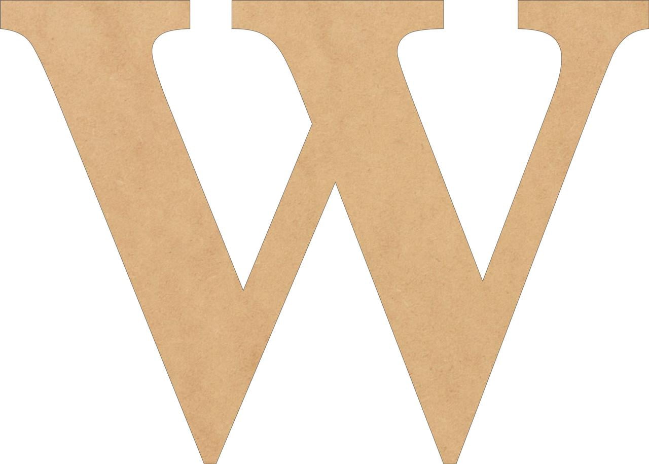 Walmart Wooden Letter W, Unfinished 8'' Tall, Paintable Arts & Crafts ...