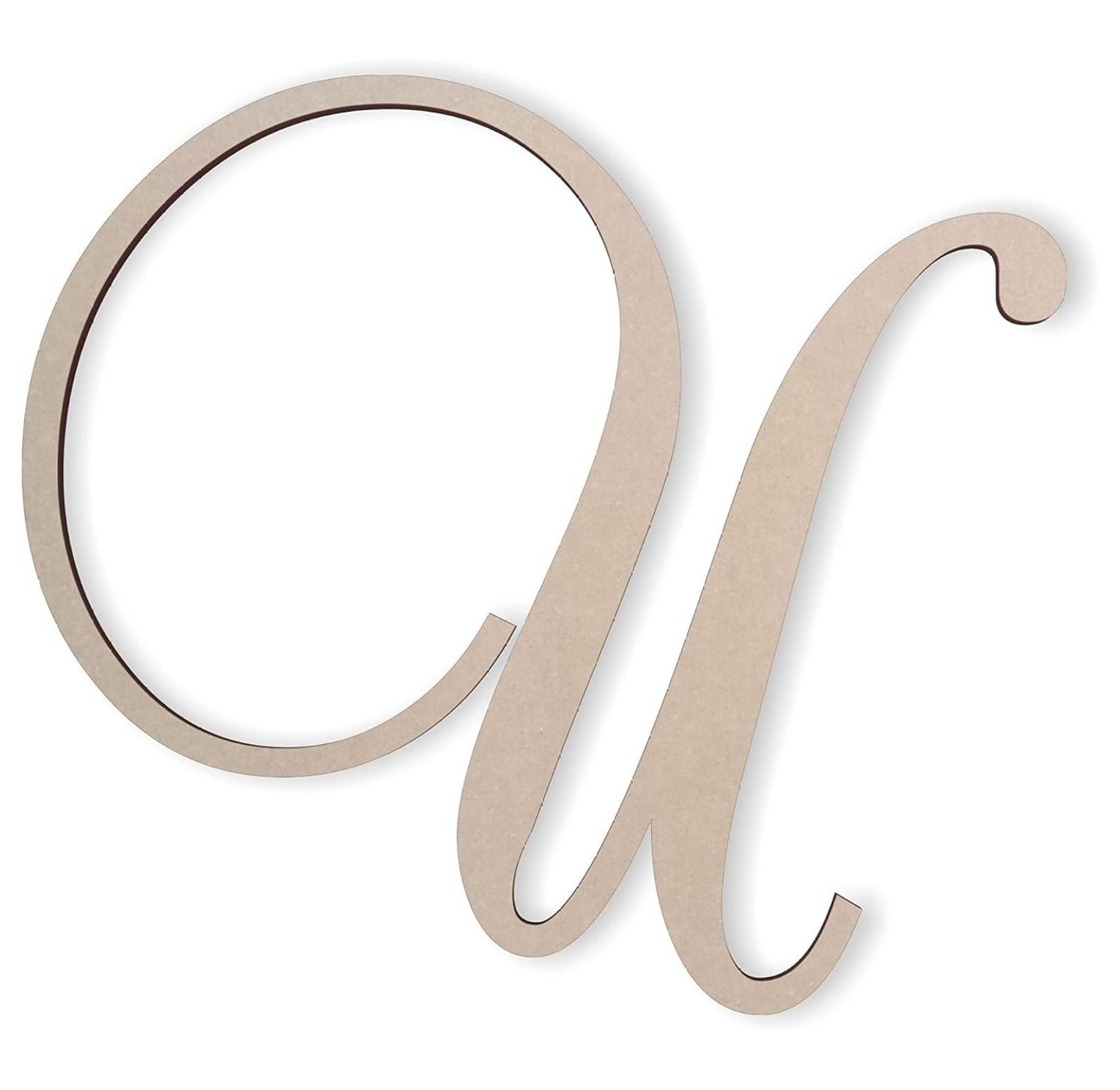 Wooden Letter U, Wooden Wall Hanging, Large Wooden Letters, Cursive ...