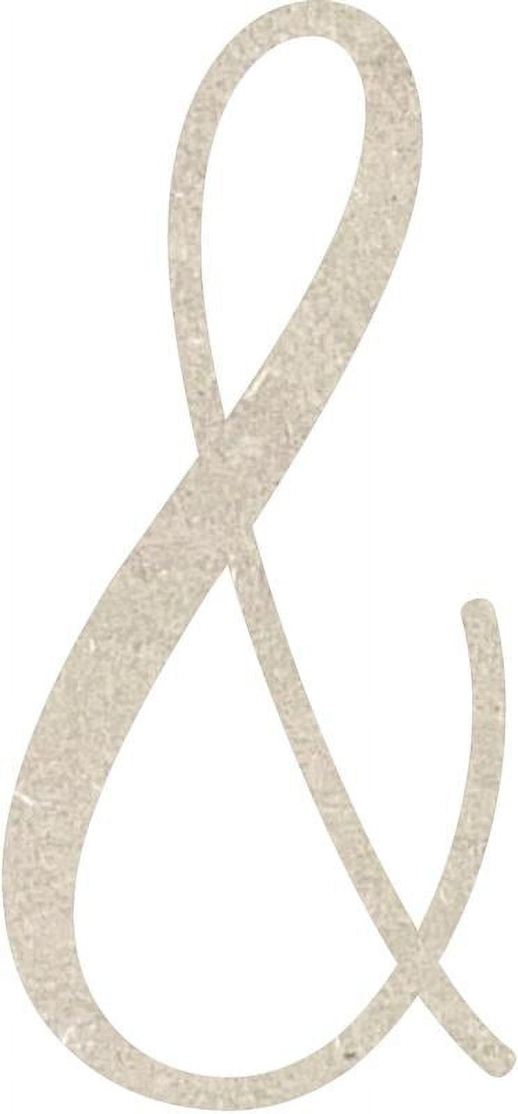 Wooden Letter (&) Unfinished Craft, 15'' Tall Paintable DIY, Script ...
