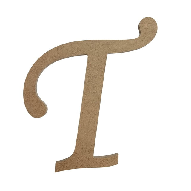Wooden Letter Unfinished, Monotype Font, Craft Cutout - Walmart ...
