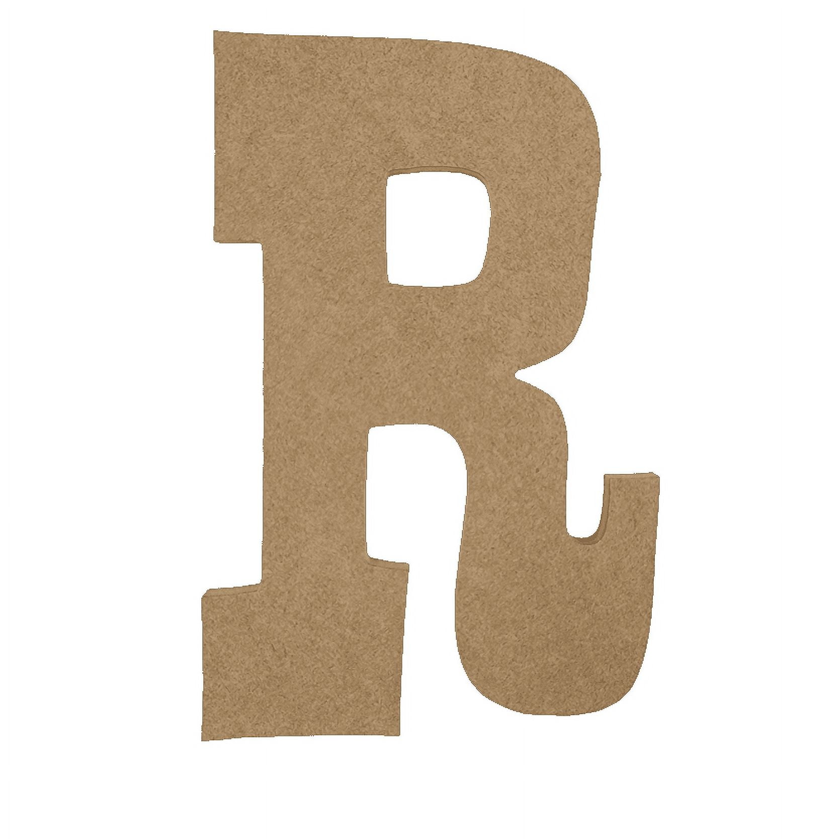 Wooden Letter Unfinished, Rustler Font, Craft Cutout - Walmart.com
