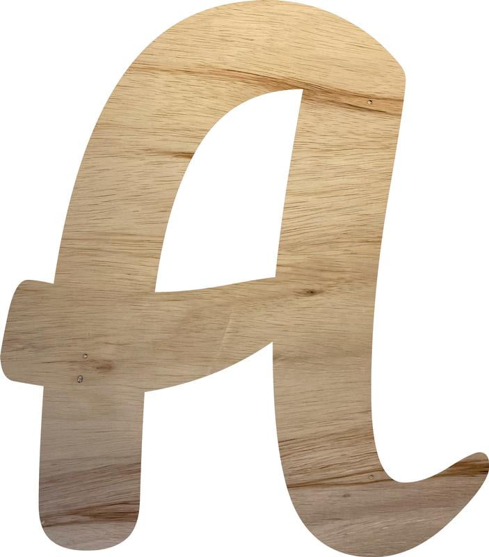 Wooden Letter Unpainted A, Wood Craft 18'' Tall Alphabet A-Z Letter ...