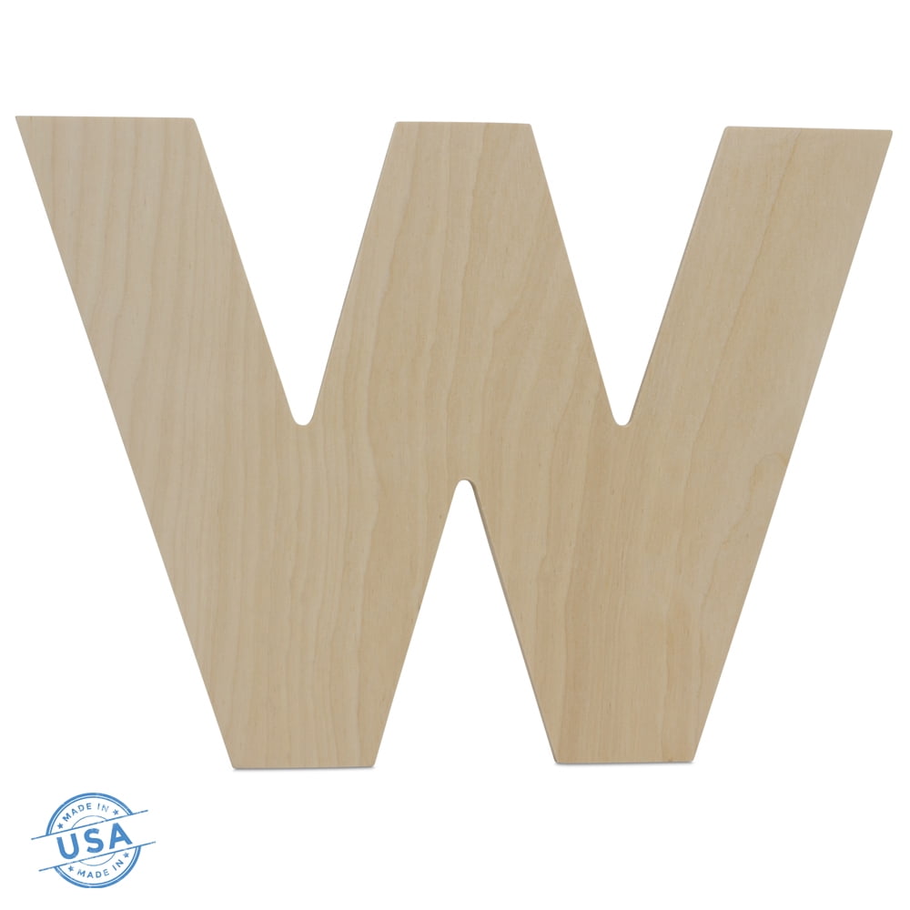 Wooden Letter W Cutouts 12", Pack of 3 Wooden Letters for Wall Decor ...